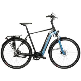 E-Bike KROSS "E-Citybike Herren Sentio 6.0 28" gr&uuml;n" Gr. 56, schwarz, schwarz, Elektrofahrr&auml;der, Herren, 56cm, 28 Zoll (71,12cm), Pedelec, Elektrofahrrad f&uuml;r Damen und Herren