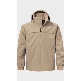 Sch&ouml;ffel Outdoorjacke SCH&Ouml;FFEL "Jacket Style Bohorok MNS", Herren, Gr. 48, 4705, beige, Oberstoff: 100% Polyester; (Membran: Thermoplastisches Polyurethan); Futter: 100% Polyester, regular fit, hoch geschlossener Ausschnitt, Jacken Outdoorjacke