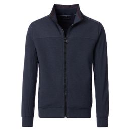Sweatjacke Casamoda "Casamoda Sweatjacke uni", Herren, Gr. S, blau, 62% Baumwolle, 35% Polyester, 3% Elasthan, Sweatjacken Sweatjacke