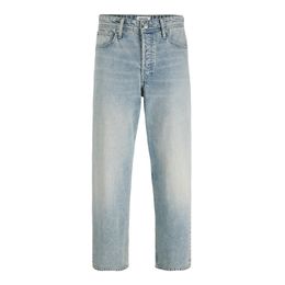 Jack & Jones Loose-fit-Jeans JACK & JONES "JJIEDDIE JJORIGINAL", Herren, Gr. 30, L&auml;nge 34, blau denim, Denim/Jeans, Obermaterial: 100% Baumwolle, Abriebeffekte, loose fit, Jeans