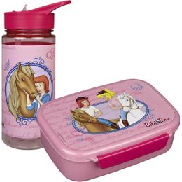Lunchbox Scooli "Bibi & Tina", Kinder, rosa (bibi, tina), Lebensmittelaufbewahrungsbeh&auml;lter Lunchbox, Brotzeitdose & Trinkflasche