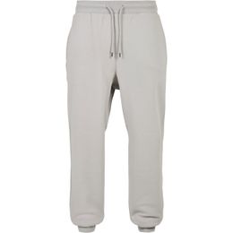 Stoffhose Urban Classics "Urban Classics Herren Basic Sweatpants", Herren, Gr. 3XL, US-Gr&ouml;&szlig;en, lightasphalt, 80% Baumwolle, 20% Polyester, unifarben, normal, Hosen Stoffhose