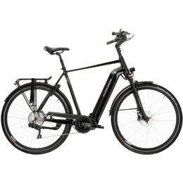 E-Bike KROSS "E-Trekkingrad Trans Hybrid Prestige 504 28 Zoll schwarz" Gr. 61, schwarz (schwarz, schwarz), Elektrofahrr&auml;der, Herren, 61cm, 28 Zoll (71,12cm), Pedelec, Elektrofahrrad f&uuml;r Herren
