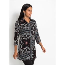 bonprix Longbluse, schwarz, Viskose