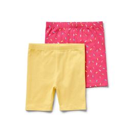 Tchibo - 2 Kinder-Radler-Leggings - M&auml;dchen - Gr. 122/128 - gelb