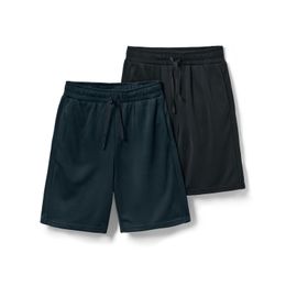 Tchibo - 2 Kinder-Sportshorts - Gr. 146/152 - dunkelblau