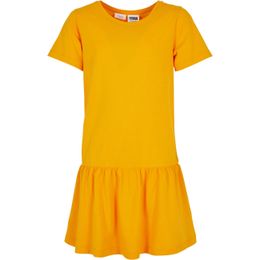 Shirtkleid Urban Classics "Urban Classics Damen Girls Valance Tee Dress", M&auml;dchen, Gr. 146/152, Normalgr&ouml;&szlig;en, magicmango, 100% Baumwolle, unifarben, loose fit, Rundhals, Kleider Shirtkleid