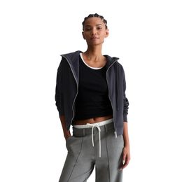 Marc O'Polo Damen Sweatjacke "aus Organic Cotton"blau depths, Gr. L, MARC O'POLO DENIM, unifarben, Obermaterial: 100% Baumwolle, Sweatjacken