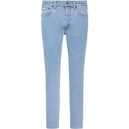 Skinny-fit-Jeans Calvin Klein Jeans "SKINNY", Herren, Gr. 30, L&auml;nge 30, adam lt stone, Jeans, mit Leder-Badge
