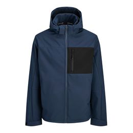 Jack & Jones PlusSize Softshelljacke "JJNORTH SOFTSHELL JACKET PLS", Herren, Gr. 4XL, navy blazer, JACK & JONES PLUSSIZE, Jacken Softshelljacke