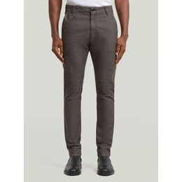 G-Star Raw Chinohose G-STAR "Bronson 3.0 Slim Chino", Damen, Gr. 31, L&auml;nge 34, java, milk dobby, Obermaterial: 88% Baumwolle, 9% Hanf, 3% Elasthan, Hosen Chinohose