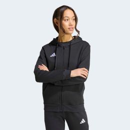 Kapuzensweatshirt adidas Performance "ENT26 FZ HOOD W", Damen, Gr. M, schwarz, wei&szlig;, Obermaterial: 70% Baumwolle, 30% Polyester, Sweatshirts