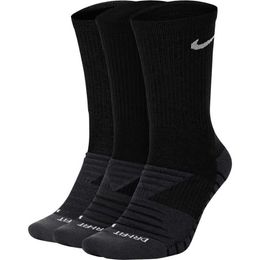 Nike Everyday Max Cushioned Training Crew Socks (3 Pairs) Bekleidung Unisex schwarz S