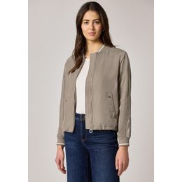 Blouson Street One, Damen, Gr. 34, light terra mocha, Stoff, Obermaterial: 100% Polyester; Futter: 100% Polyester, unifarben, comfort fit normal, Rundhals, B&uuml;ndchen, Jacken Blouson, mit Rundhalsausschnitt
