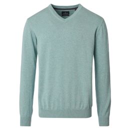 Strickpullover Casamoda "Casamoda Pullover uni", Herren, Gr. L, mint, 100% Baumwolle, Pullover Strickpullover