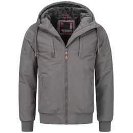 Winterjacke Alessandro Salvarini "ASWeighty", Herren, Gr. S, grau (dunkelgrau), Obermaterial: 100% Polyester; Innenseite: 100% Polyester; Futter: 100% Polyester, Jacken Winterjacke, mit weichem Teddyfell innen