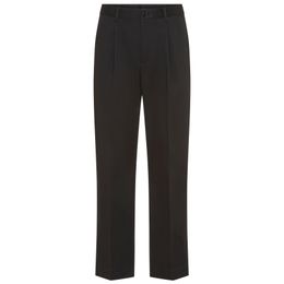 Chinohose Calvin Klein "STRAIGHT PLEATED SATEEN CHINO", Herren, Gr. 32, L&auml;nge 34, schwarz, Hosen Chinohose, mit Bundfalte, Straight Fit