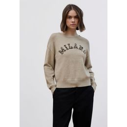 Rundhalspullover STREET ONE STUDIO, Damen, Gr. 36, buffed beige meliert, Stoff, 50% Viskose, 28% Polyester, 22% Nylon, unifarben, normal normal, Rundhals, Rippb&uuml;ndchen, Pullover Rundhalspullover, mit Rundhalsausschnitt