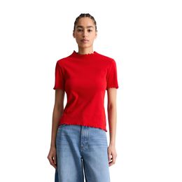 Marc O'Polo T-Shirt MARC O'POLO DENIM "aus Organic Cotton-Stretch-Jersey", Damen, Gr. XS, carmine rot, Obermaterial: 96% Baumwolle, 4% Elasthan, unifarben, Basic, slim fit, Babylock, Shirts T-Shirt