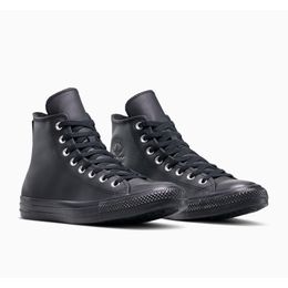 Sneaker Converse "CHUCK TAYLOR ALL STAR", Damen, Gr. 42, schwarz, schwarz, schwarz, Leder, Schuhe Sneaker, wasserabweisend