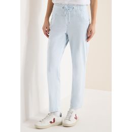 Stoffhose Cecil, Damen, Gr. XL, L&auml;nge 28, diamond blau, Stoff, 56% Lyocell, 41% Baumwolle, 3% Elasthan, unifarben, comfort fit kn&ouml;chelfrei, Hosen Stoffhose, Middle Waist