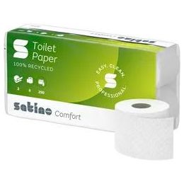 Satino by WEPA Comfort Toilettenpapier MT1, Recycling, 2-lagig, 250 Blatt 1 Pack = 64 Rollen