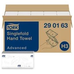 Tork 290163 Advanced Zickzack Papierhandt&uuml;cher, wei&szlig; 25 x 23 cm 1 Karton = 3750 T&uuml;cher