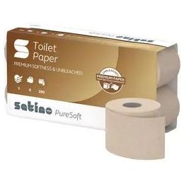 satino by Wepa PureSoft Toilettenpapier MT1, Recycling, 3-lagig, 250 Blatt 1 Pack = 64 Rollen