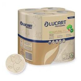 Lucart EcoNatural 250 Toilettenpapier Kleinrolle 2-lagig, 250 Blatt 1 Pack = 64 Rollen