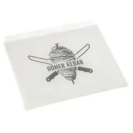 Papstar D&ouml;ner-Kebab-T&uuml;ten, Pergament-Ersatz 16 cm x 16 cm wei&szlig; fettdicht 1000 St&uuml;ck