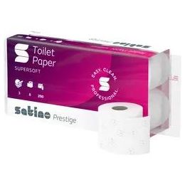 Satino by Wepa Prestige Toilettenpapier MT1, 3-lagig, 250 Blatt 1 Pack = 64 Rollen
