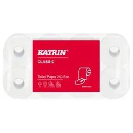 Katrin 11841 Classic Toilet 250 Eco Toilettenpapier 3-lagig 250 Blatt 1 Pack = 72 Rollen