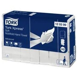 Tork 120399 Xpress Advanced Papierhandt&uuml;cher Multifold 21 x 34 cm, 2-lagig, wei&szlig; 1 Karton = 2856 T&uuml;cher