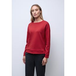 Street One Damen Langarmshirtracing rot meliert, Gr. 46, unifarben, Stoff, 72% Polyester, 22% Viskose, 6% Elasthan, Shirts