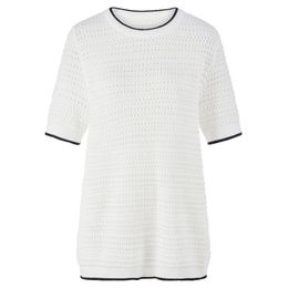 Emilia Lay - Rundhals-Pullover, weiss, Gr. 44 / L - Baumwolle