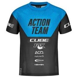 Cube Junior Trikot kurzarm X Actionteam - black'n'blue - 158/164