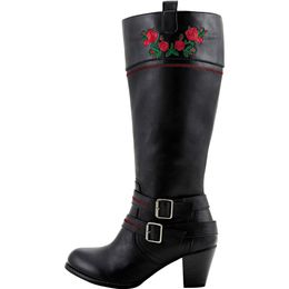Weitschaftstiefel sheego by Joe Browns, Damen, Gr. 39, XL-Schaft, schwarz, Lederimitat, Schuhe Weitschaftstiefel
