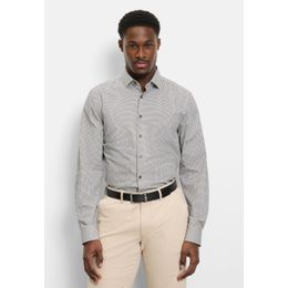 Businesshemd OLYMP "OLYMP Level Five 24/Seven, body fit, Modern Kent", Herren, Gr. 40, Normaler Arm, natur, 64% Baumwolle, 27% Polyester, 9% Elasthan, Hemden