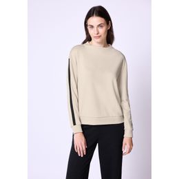 Damen Langarmshirtsoft fawn beige, Gr. 40, STREET ONE STUDIO, unifarben, Stoff, 48% Viskose, 48% Polyester, 4% Elasthan, Shirts, mit Turtleneck