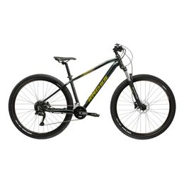 Mountainbike KROSS "Hardtail 29" Hexagon 5.0 gr&uuml;n 18 G&auml;nge" Gr. 43, gr&uuml;n, schwarz, Fahrr&auml;der, Herren, 43cm, 29 Zoll (73,66cm) hinten: 29 Zoll (73,66cm), KROSS Mountainbike Hardtail 29" Hexagon 5.0 gr&uuml;n 18 G&auml;nge