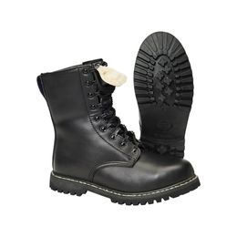 Stiefel Brandit "Brandit Damen Lined Army Boots", Damen, Gr. 46, schwarz, unifarben, Schuhe Stiefel