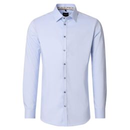 Businesshemd Venti "Venti Businesshemd uni", Herren, Gr. 38, Normalgr&ouml;&szlig;en, blau (hellblau), 100% Baumwolle, unifarben, sehr figurbetont, Hemden
