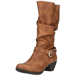 Stiefel Andrea Conti "Andrea Conti Stiefel Lederimitat", Damen, Gr. 38, braun, Lederimitat, Schuhe Stiefel