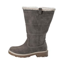Weitschaftstiefel sheego, Damen, Gr. 38, XXL-Schaft, grau (taupe), Schuhe Weitschaftstiefel
