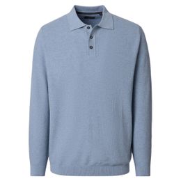 Casamoda Herren Langarm-Poloshirt "Casamoda Polo-Shirt Langarm uni"hellblau, Gr. L, 100% Baumwolle, Shirts