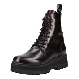 Schn&uuml;rstiefelette Nero Giardini "Nero Giardini Stiefelette Leder", Damen, Gr. 39, rot (bordeaux), Leder, Schuhe Schn&uuml;rstiefelette