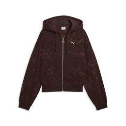 Puma Damen Hoodie "Street Glam Oversized Kapuzenjacke Damen"chocolate braun, Gr. S, Obermaterial: 66% Baumwolle, 34% Polyester; Kapuzenfutter: 100%