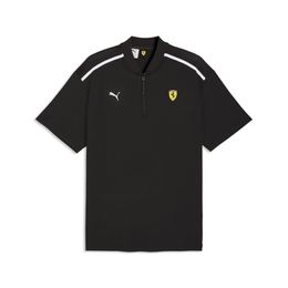 Poloshirt Puma "Scuderia Ferrari Premium CLOUDSPUN Polo Herren", Herren, Gr. XL, schwarz, Obermaterial: 94% Polyester, 6% Elasthan; R&uuml;ckenteil: 76% Polyester, 5% Elasthan, 19% Lyocell; Kragen: 100% Polyester, clean, regular fit, Shirts