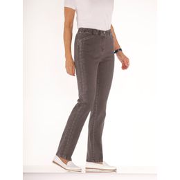 WITT Damen Jeans mit Rei&szlig;verschluss-Blende, dunkeltaupe, Gr&ouml;&szlig;e 21