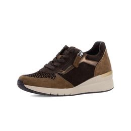 Gabor Damen Sneaker "Sneaker low Materialmix Leder", Gr. 40braun, Schuhe
